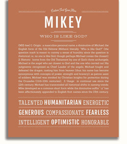 Mikey | Name Art Print – Name Stories