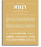 Mikey Personalized Name Meaning Art Prints – Name Stories