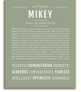 Mikey | Name Art Print – Name Stories