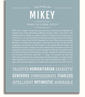 Mikey Personalized Name Meaning Art Prints – Name Stories