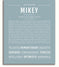 Mikey Personalized Name Meaning Art Prints – Name Stories