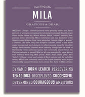 Mila | Name Art Print – Name Stories