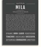 Mila | Name Art Print – Name Stories