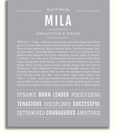 Mila | Name Art Print – Name Stories