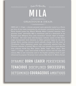 Mila | Name Art Print – Name Stories