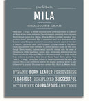 Mila | Name Art Print – Name Stories