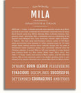 Mila | Name Art Print – Name Stories