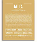 Mila | Name Art Print – Name Stories