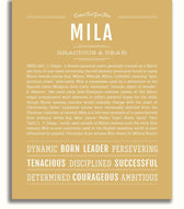 Mila | Name Art Print – Name Stories