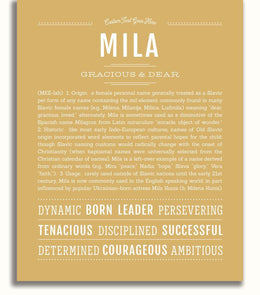 Mila | Name Art Print – Name Stories