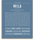 Mila | Name Art Print – Name Stories
