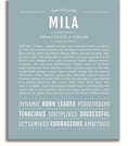 Mila | Name Art Print – Name Stories