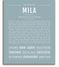 Mila Personalized Name Meaning Art Prints – Name Stories