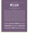 Milah | Name Art Print – Name Stories