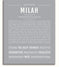 Milah | Name Art Print – Name Stories