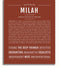 Milah | Name Art Print – Name Stories