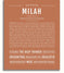 Milah | Name Art Print – Name Stories
