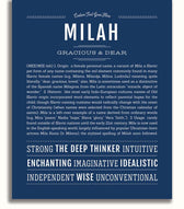 Milah | Name Art Print – Name Stories