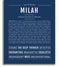 Milah Personalized Name Meaning Art Prints – Name Stories