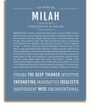 Milah | Name Art Print – Name Stories