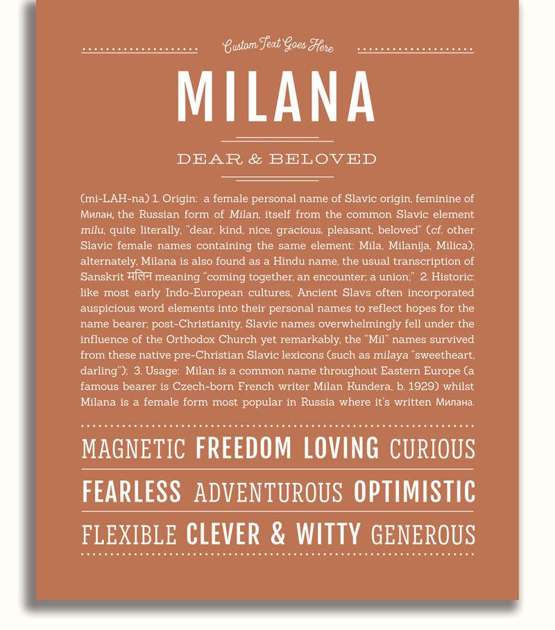 What Does Milana Name Mean