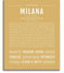 Milana Personalized Name Meaning Art Prints – Name Stories
