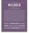 Mildred | Name Art Print – Name Stories