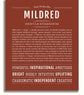 Mildred | Name Art Print – Name Stories