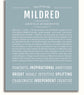 Mildred | Name Art Print – Name Stories