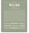 Milena Personalized Name Meaning Art Prints – Name Stories