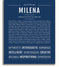 Milena | Name Art Print – Name Stories