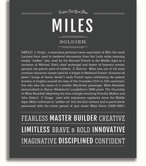 Miles | Name Art Print – Name Stories