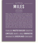 Miles | Name Art Print – Name Stories