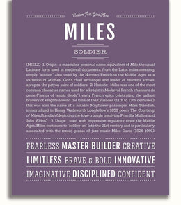 Miles | Name Art Print – Name Stories