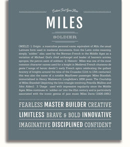 Miles | Name Art Print – Name Stories