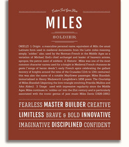 Miles | Name Art Print – Name Stories