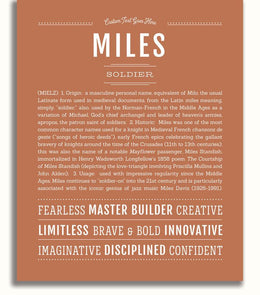 Miles | Name Art Print – Name Stories
