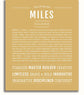 Miles Personalized Name Meaning Art Prints – Name Stories