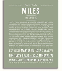 Miles | Name Art Print – Name Stories