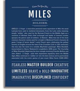 Miles | Name Art Print – Name Stories