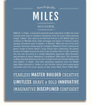 Miles | Name Art Print – Name Stories