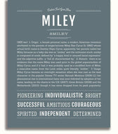 Miley | Name Art Print – Name Stories