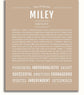 Miley Personalized Name Meaning Art Prints – Name Stories