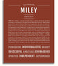 Miley | Name Art Print – Name Stories