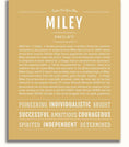 Miley Personalized Name Meaning Art Prints – Name Stories