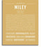 Miley | Name Art Print – Name Stories