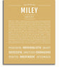 Miley Personalized Name Meaning Art Prints – Name Stories