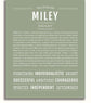 Miley Personalized Name Meaning Art Prints – Name Stories