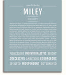 Miley Personalized Name Meaning Art Prints – Name Stories