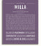 Milla | Name Art Print - Personalized Custom Gifts – Name Stories